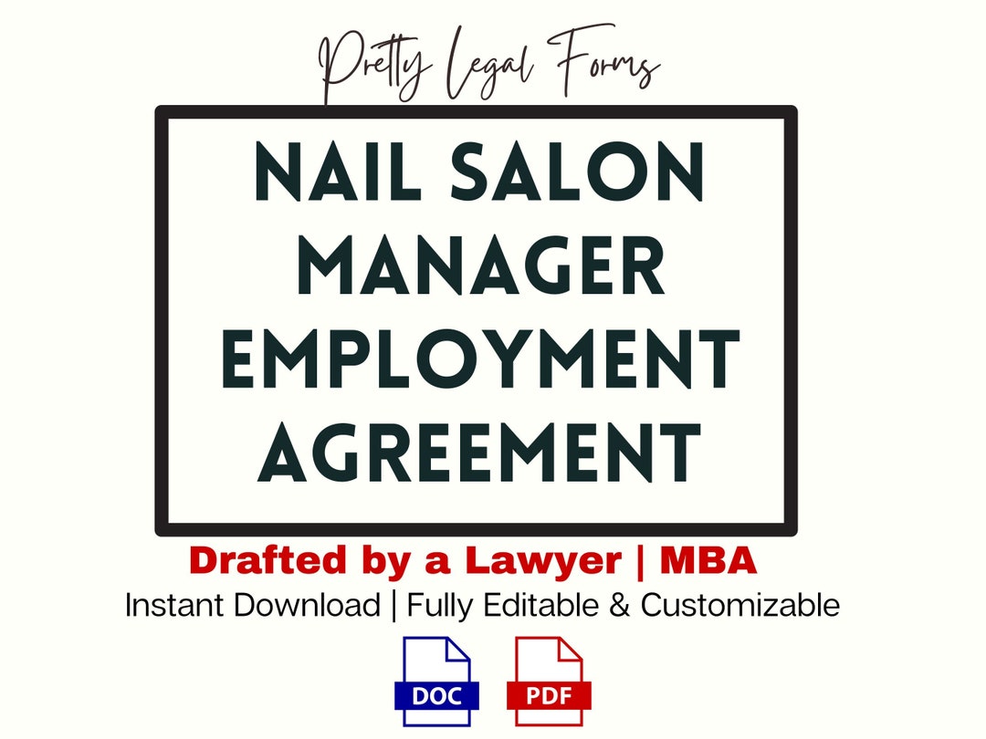 Nail Salon Manager Employment Contract Template Nail Salon Management ...