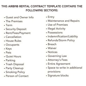 Airbnb Rental Contract Template, Airbnb Contract, Airbnb Lease ...