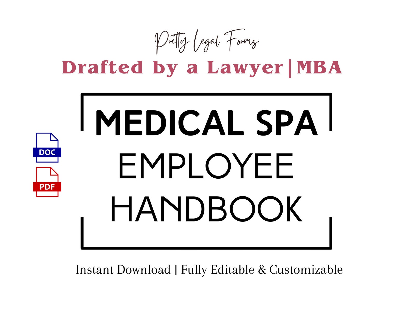 Medical Spa Employee Handbook, Med Spa Employee Manual, Spa Employee ...