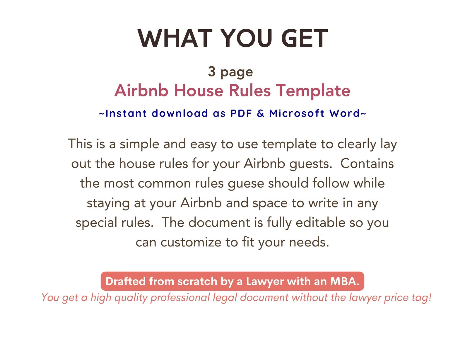 Airbnb House Rules Template, Airbnb Rules, VRBO House Rules, Airbnb Pet ...