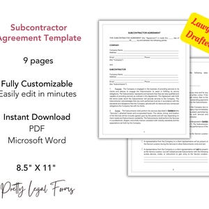 Subcontractor Agreement Independent Contractor Contract Template 1099 ...