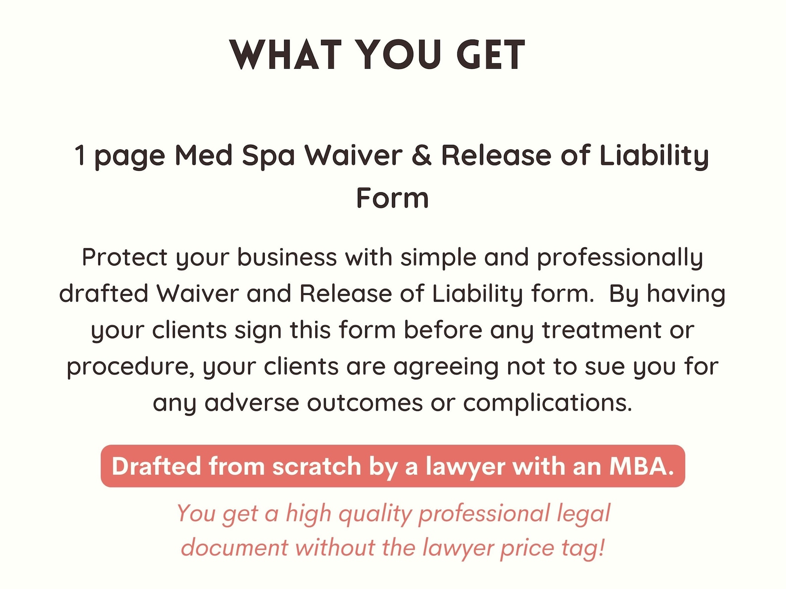Med Spa Waiver and Release of Liability Medical Spa Client Waiver Form ...