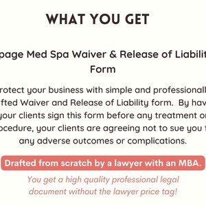 Med Spa Waiver and Release of Liability Medical Spa Client Waiver Form ...