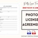 Photo License Agreement Contract Template Digital Image License Digital ...