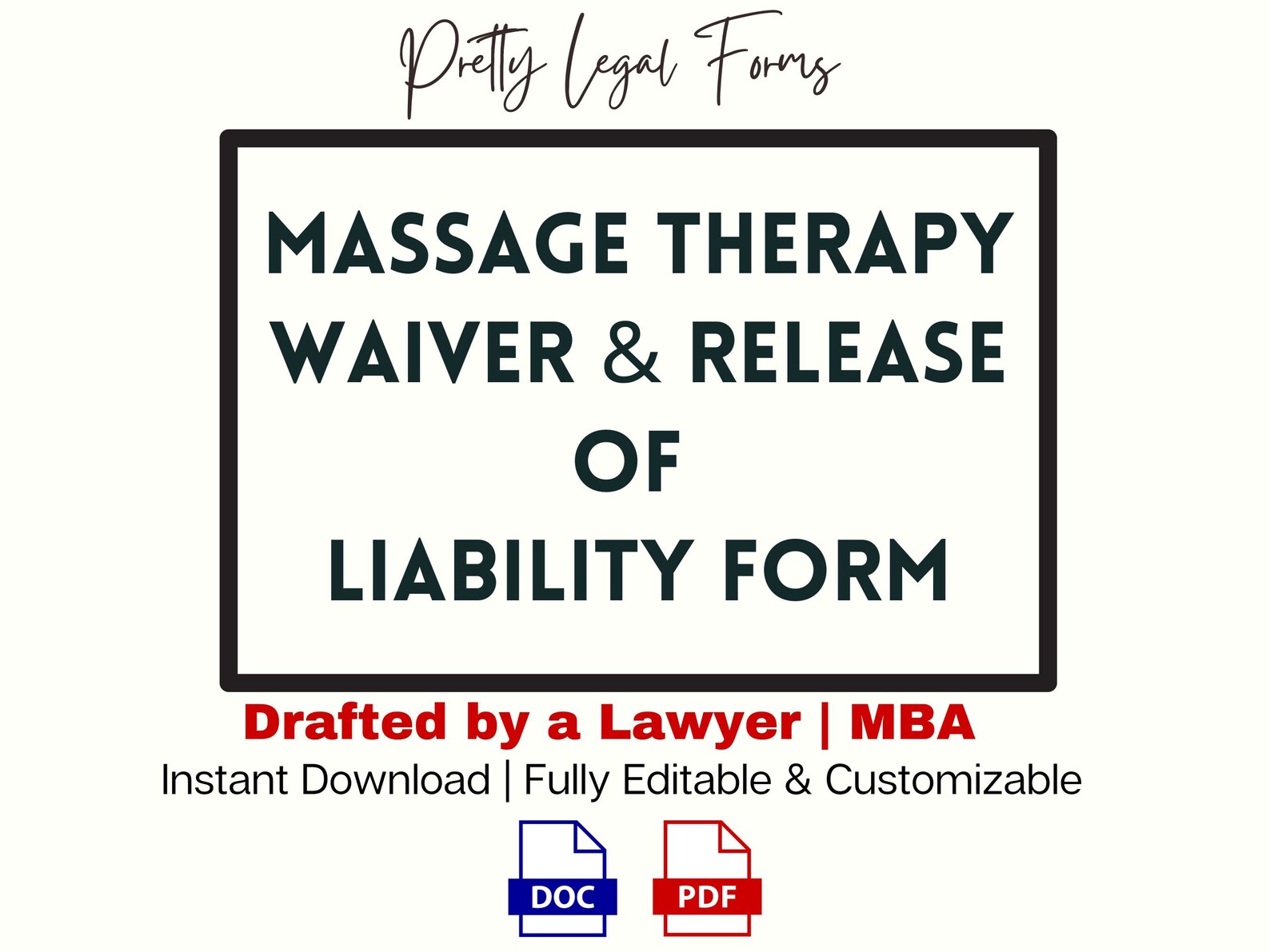 Massage Therapist Waiver Release of Liability Massage Therapy Client ...