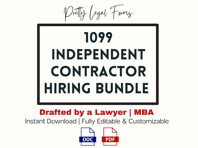 Independent Contractor Agreement 1099 Contract Template 1099 - Etsy