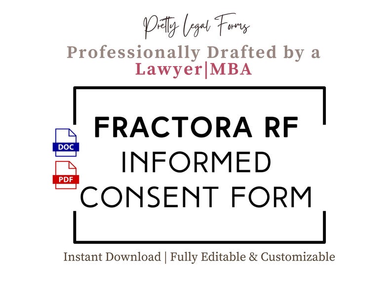 Fractora RF Informed Consent Form Facial Radio Frequency Consent Template Medical Spa RF ...