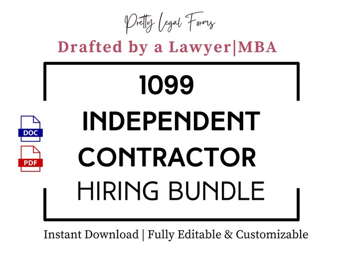 Editable and Printable Independent Contractor Contract Template ...