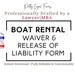 Boat Rental Waiver Form Boating Release of Liability Boat Owner Hold ...