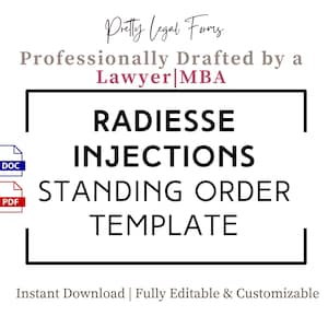 Radiesse Standing Order Template Radiesse Injection Protocol Medical ...