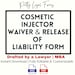 Cosmetic Injector Waiver Release of Liability Aesthetic Nurse Injector ...