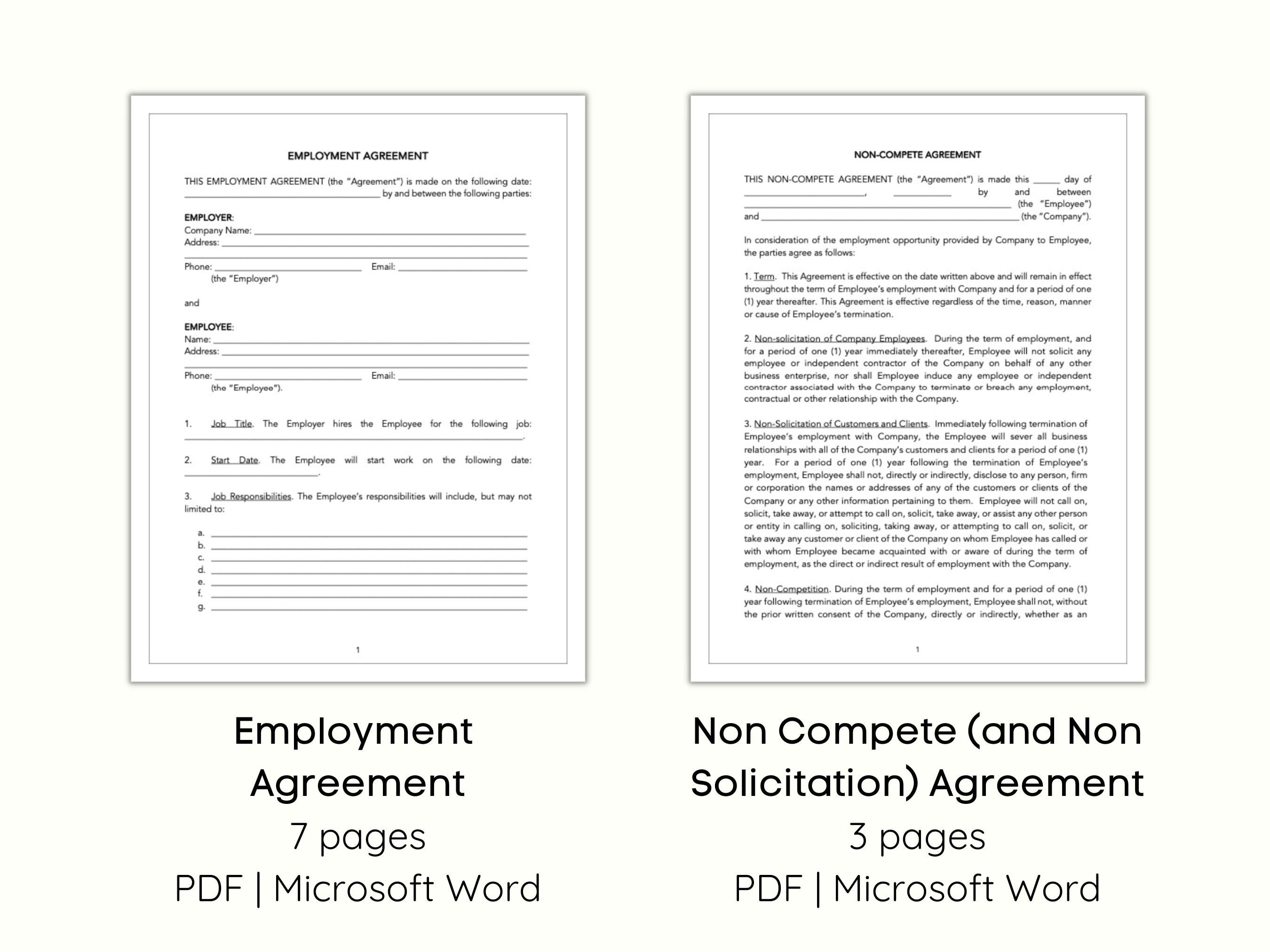 Employee Contract New Hire Bundle, Employee Hiring Forms, Employment ...
