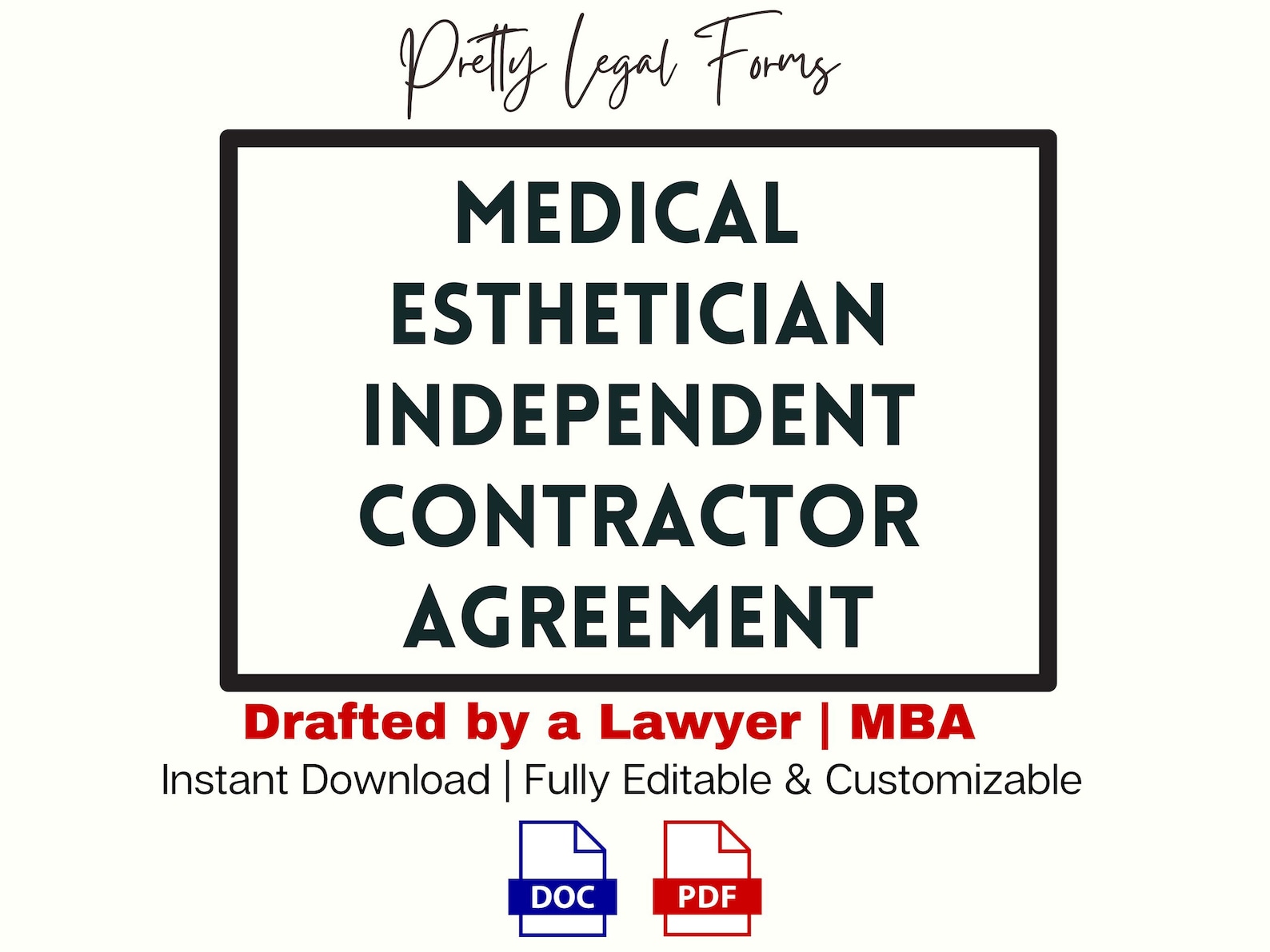 Medical Esthetician Independent Contractor Agreement 1099 Medical Aesthetician Contract Template ...
