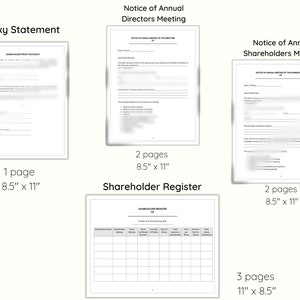 Corporation Documents Bundle New Company Corporate Kit Business Startup ...