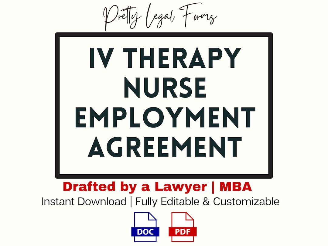 IV Therapy Nurse Contract Template, Infusion Nurse Employment Agreement ...