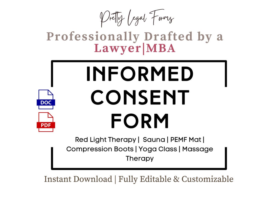 Combined Informed Consent for Massage Therapy, Sauna, Red Light Therapy ...