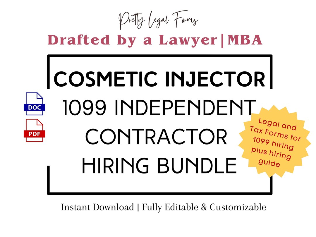 Cosmetic Injector Contract Template Med Spa Independent Contractor ...