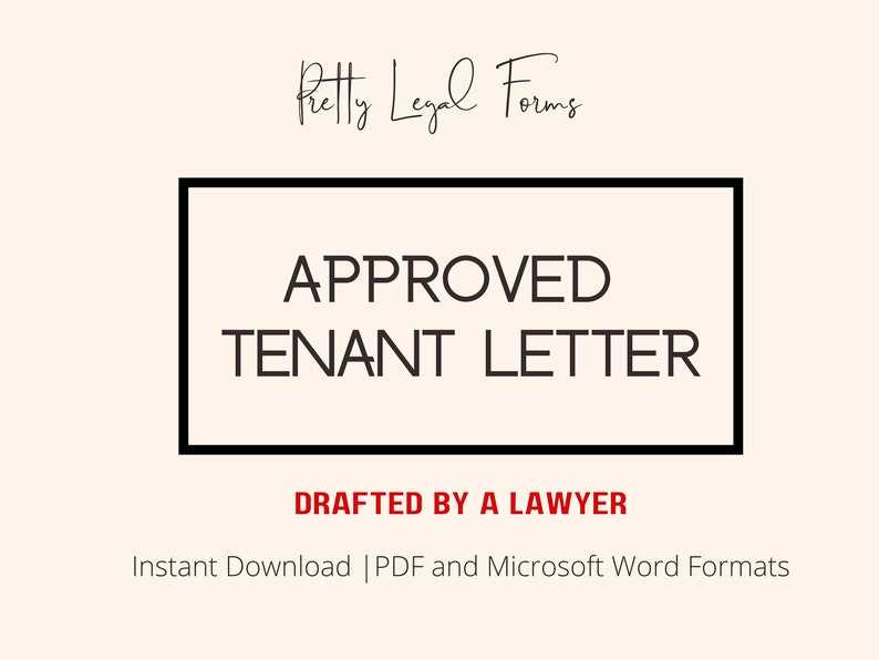 Approved Tenant Letter, Lease Application Approval Letter From Landlord ...