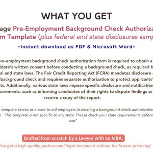 Pre Employment Background Check Authorization Employee Background Check ...