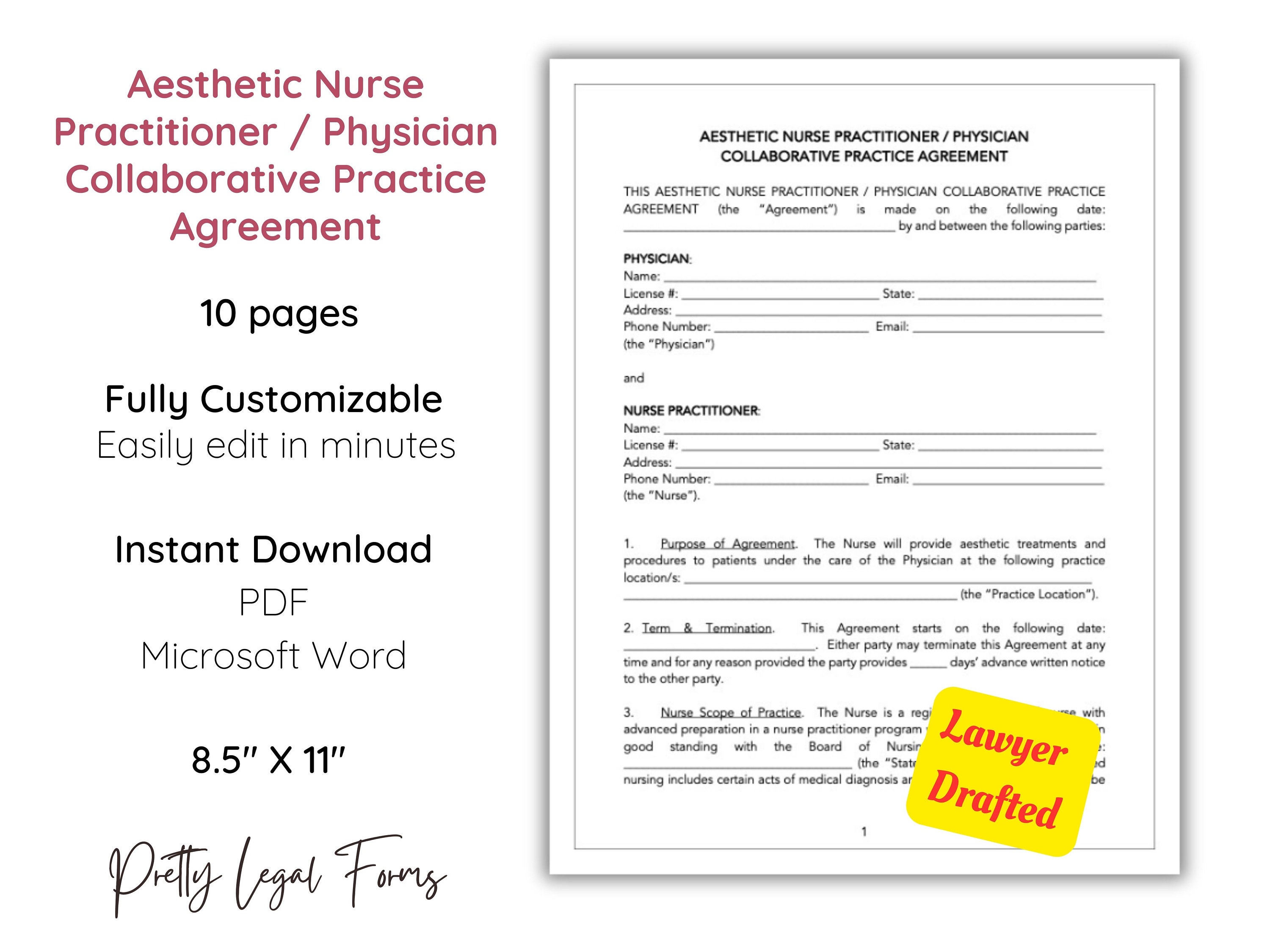 Nurse Practitioner Collaborative Practice Agreement, Aesthetic NP ...
