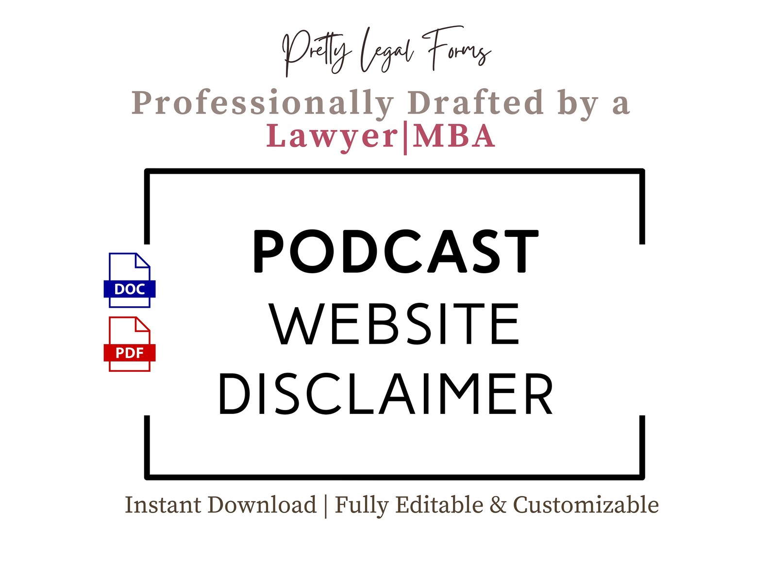 Podcast Disclaimer Template, Disclaimer for Podcaster Website ...