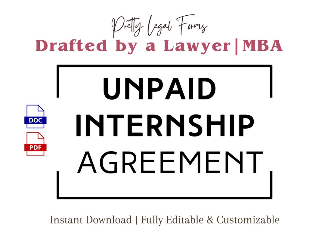 Unpaid Internship Contract Template, Intern Employment Agreement ...
