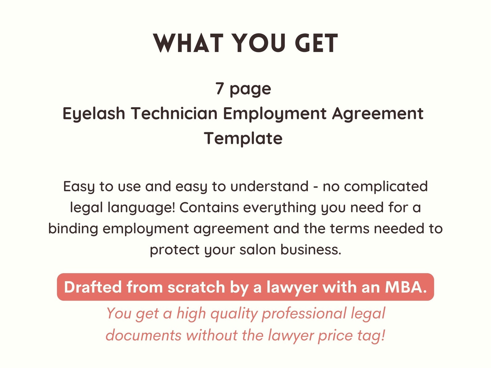 Eyelash Technician Employment Agreement, Lash Artist Employee Contract ...