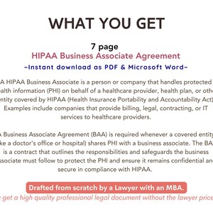 HIPAA Business Associate Agreement HIPAA Notice of Privacy, HIPAA ...