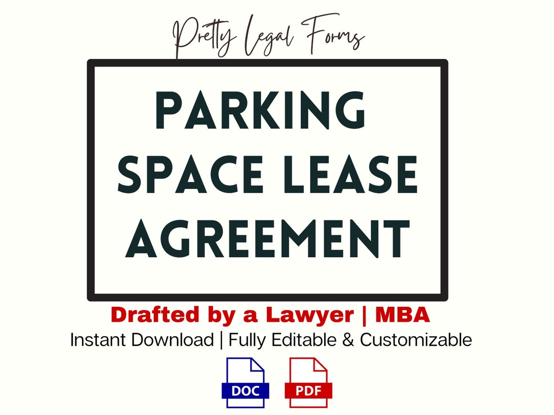 Parking Space Lease Agreement Template, Parking Spot Rental Agreement ...