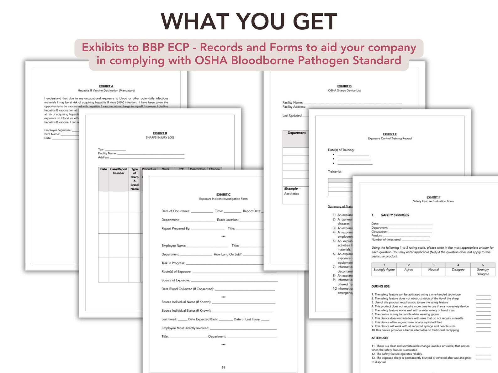 Bloodborne Pathogen Exposure Control Plan OSHA Compliance Medical Spa ...