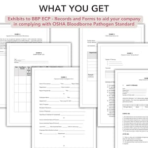 Bloodborne Pathogen Exposure Control Plan OSHA Compliance Medical Spa ...