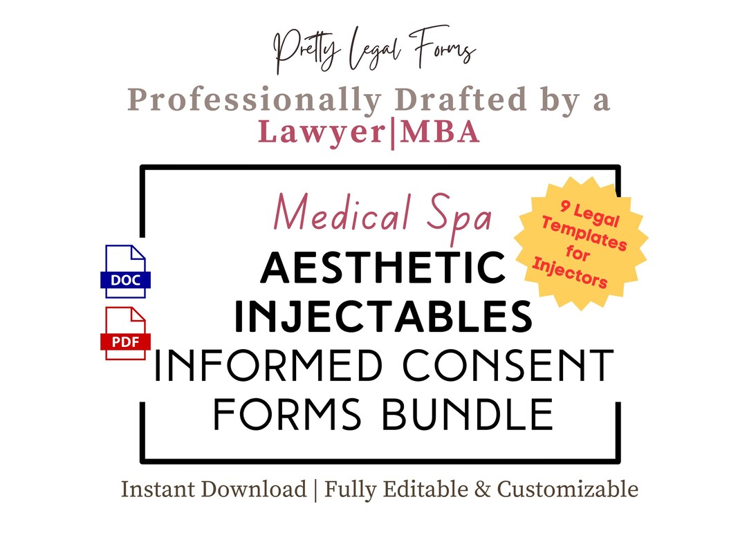 Aesthetic Injectables Consent Forms Bundle Medical Spa Forms Nurse ...