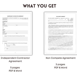 Independent Contractor Agreement 1099 Contract Template 1099 New Hire ...