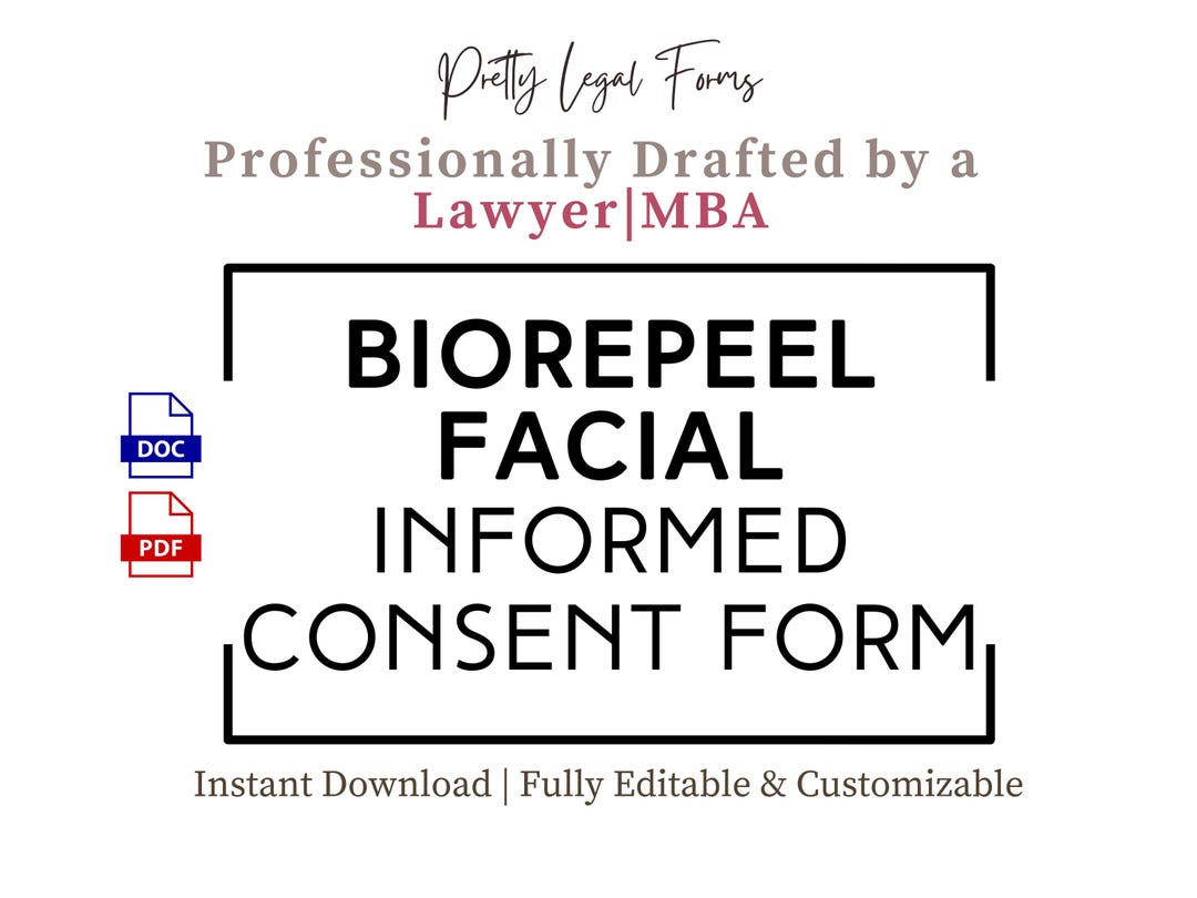 Biorepeel Facial Consent Form Chemcial Peel Informed Consent Template ...
