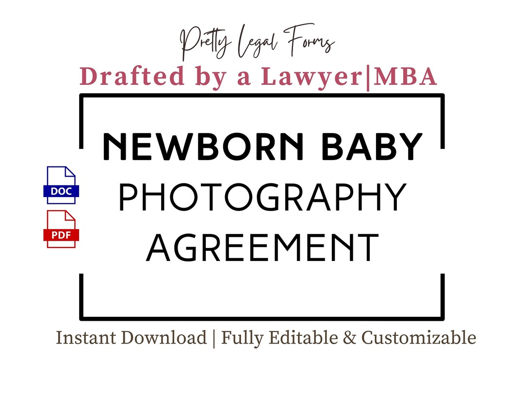 Newborn Photography Agreement, Baby Photo Contract Template, Fresh 48 ...