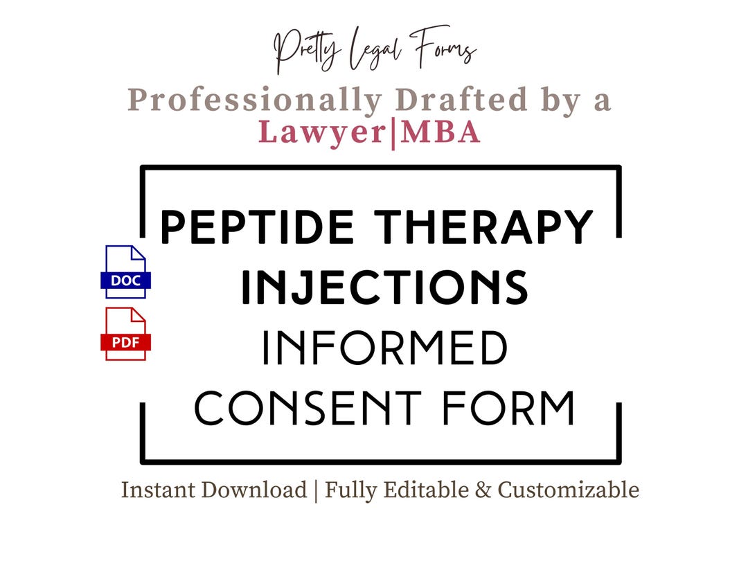 Peptide Therapy Consent Form Peptide Injection Informed Consent ...