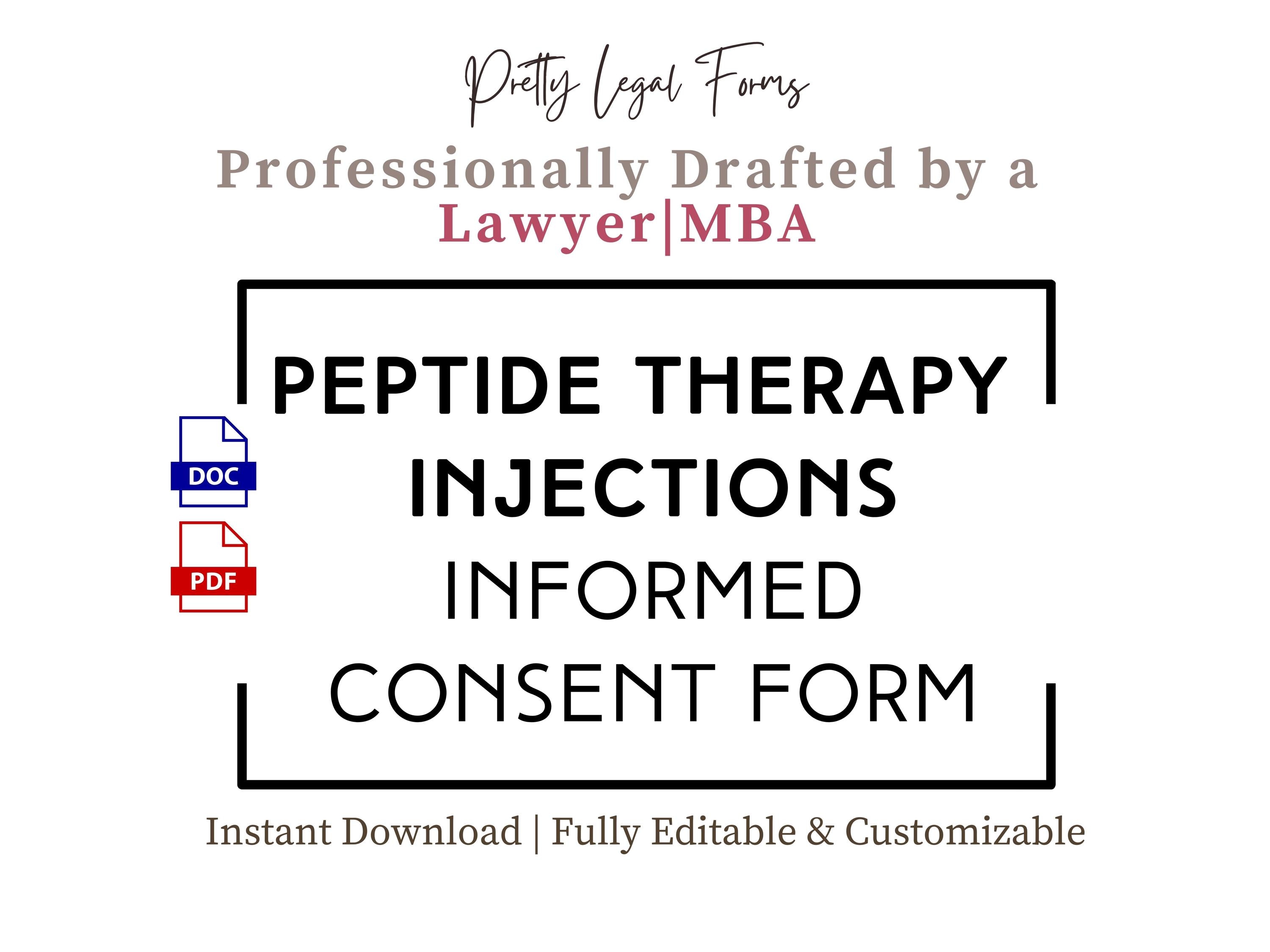 Peptide Therapy Consent Form Peptide Injection Informed Consent ...
