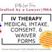 IV Therapy Intake Template IV Drip Consent Form IV Infusion ...