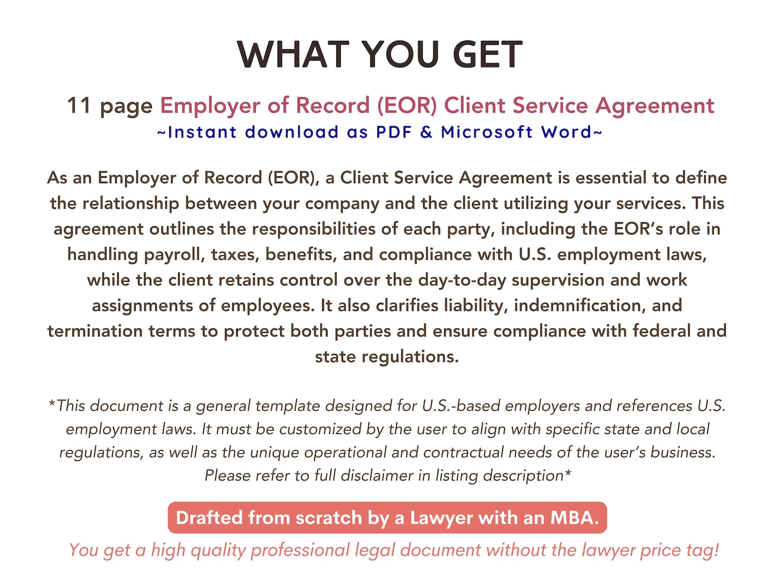 EOR Client Service Agreement Employer of Record Service Contract ...