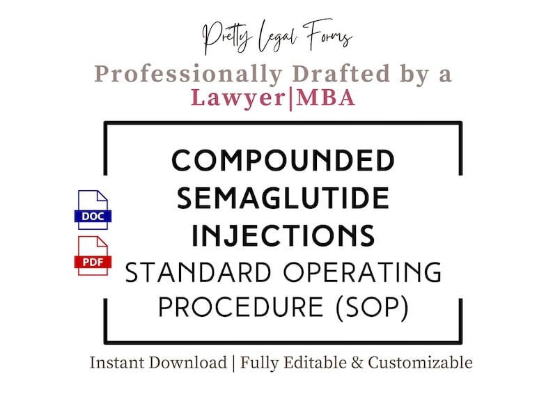 Compounded Semaglutide SOP Weight Loss Injections GLP-1 Protocol ...