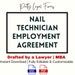 Nail Technician Employment Contract Template Nail Tech Employee ...