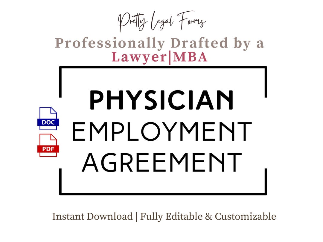 Physician Employment Agreement, Doctor Hiring Contract Template ...
