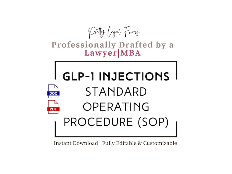 GLP-1 Injections SOP Template | Weight Loss Shots Policy | Medical Spa ...
