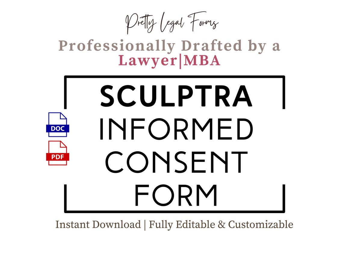 Sculptra Informed Consent Form Dermal Filler Consent Template Medical ...