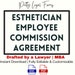 Esthetician Commission Agreement Aesthetician Employee Commission ...