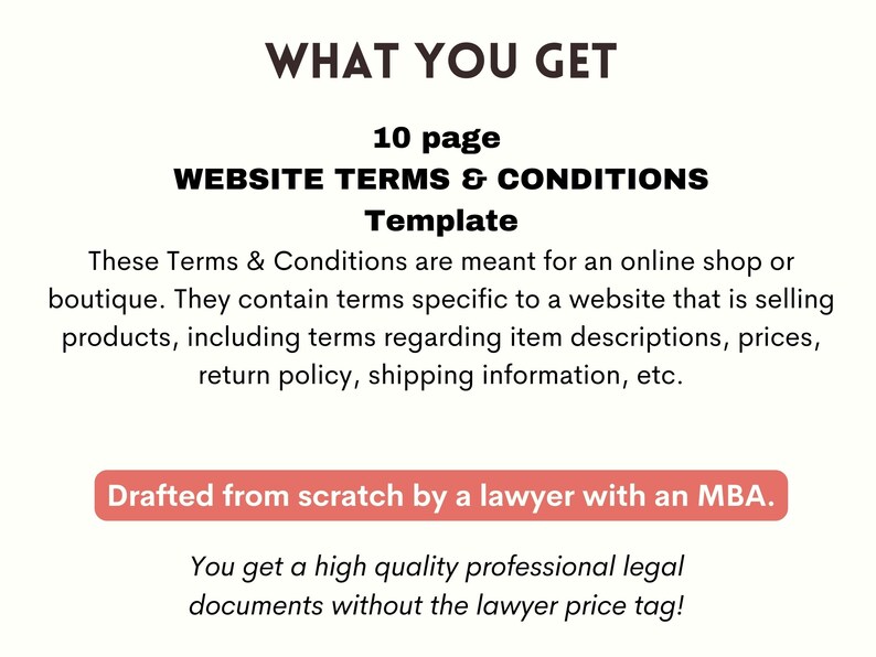 Website Terms and Conditions Template Online Terms of Use Website ...