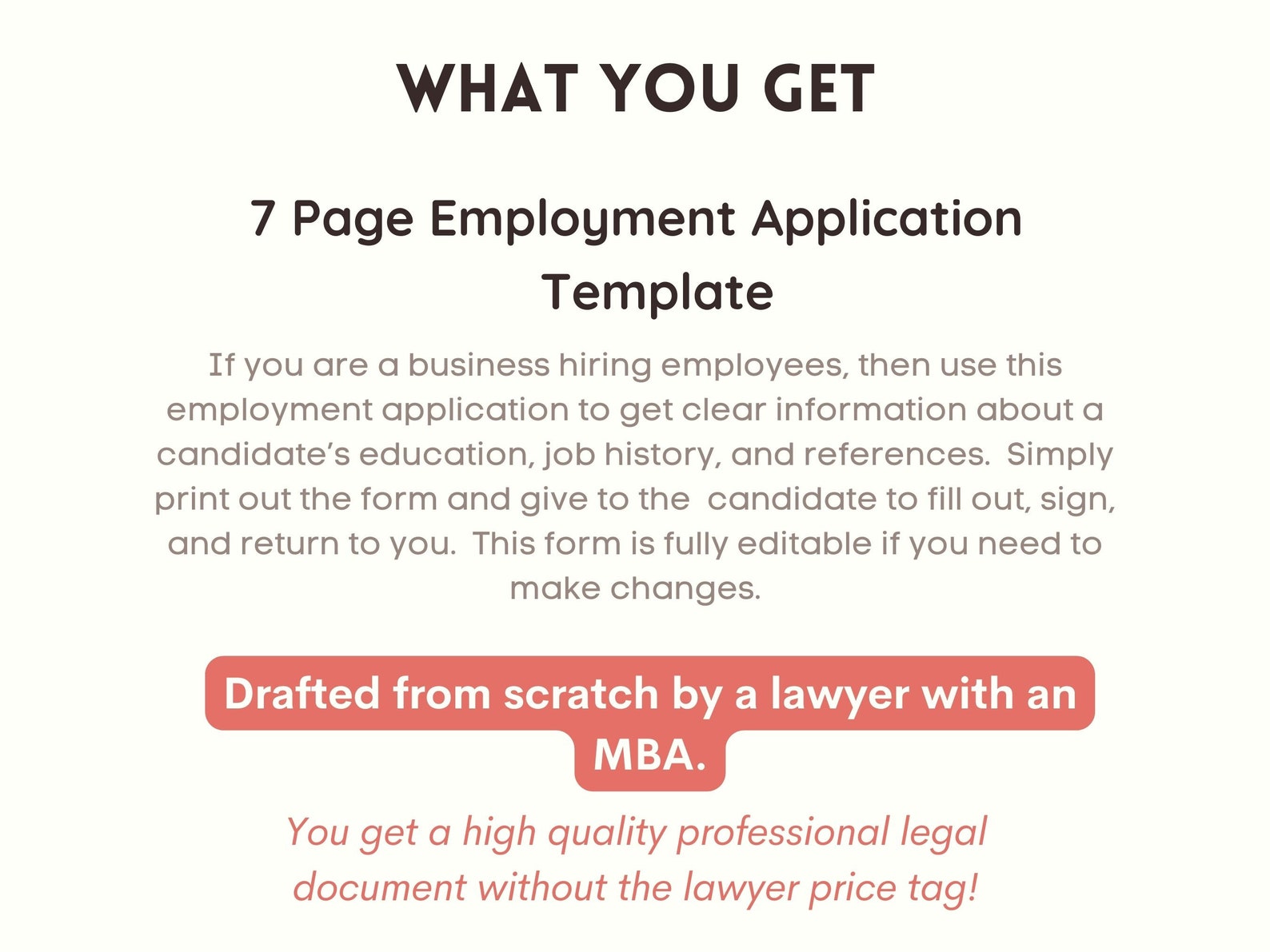 Employment Application Hiring Application Job Application Form for New ...