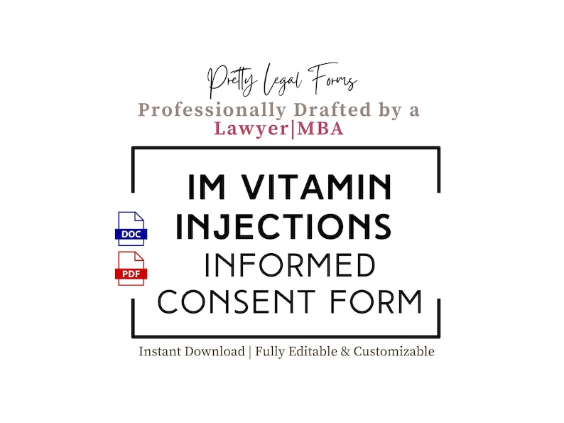 IM Vitamin Injections Informed Consent Form Template (B-12, B-complex ...