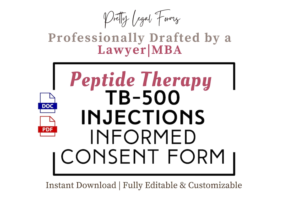 TB-500 Consent Form Peptide Therapy Informed Consent Template TB 500 ...