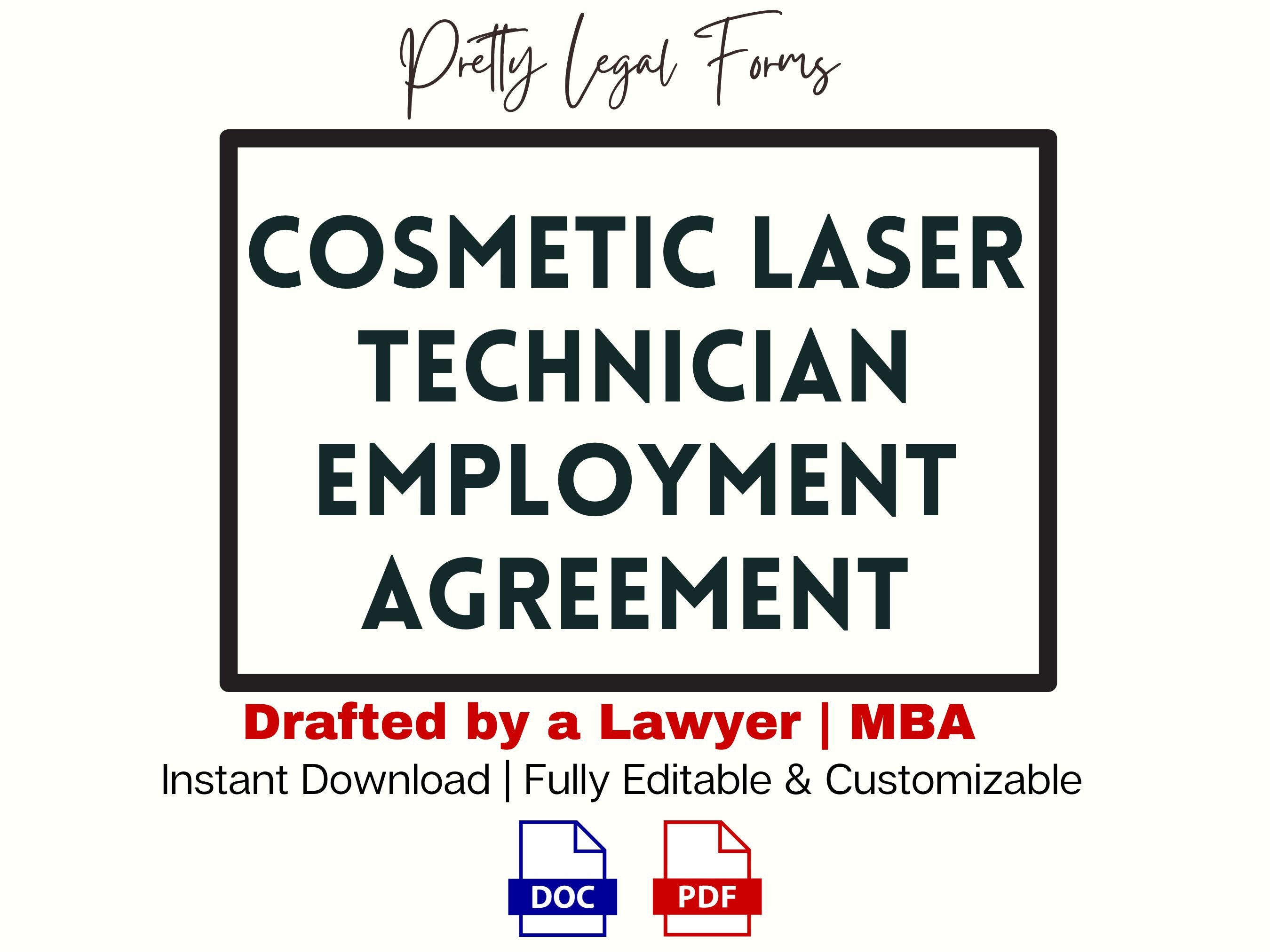 Cosmetic Laser Technician Employment Agreement Laser Tech Employee ...